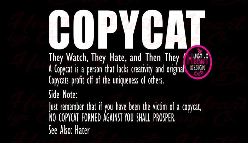 Mindset Svg Copy Cat Definition Svg Take Notes Svg Haters - Etsy