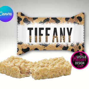 Crispy Rice Treat Wrapper Mockup for Canva, Party Favor Mockup, Add ...