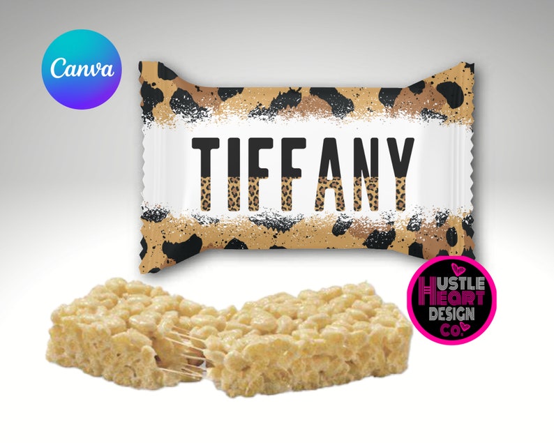 Crispy Rice Treat Wrapper Mockup for Canva, Party Favor Mockup, Add ...