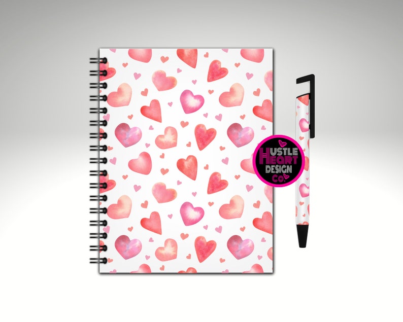 Spiral Notebook Mockup for Canva, Sublimation Pen Mockup, Drag and Drop ...