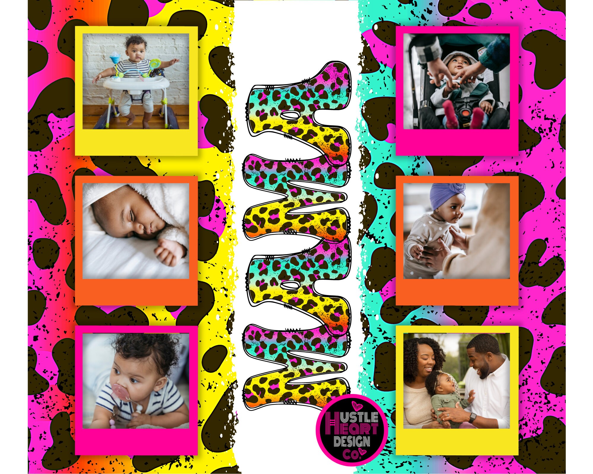 Photo Tumbler Template, Drag and Drop Canva Tumbler Template. Seamless ...