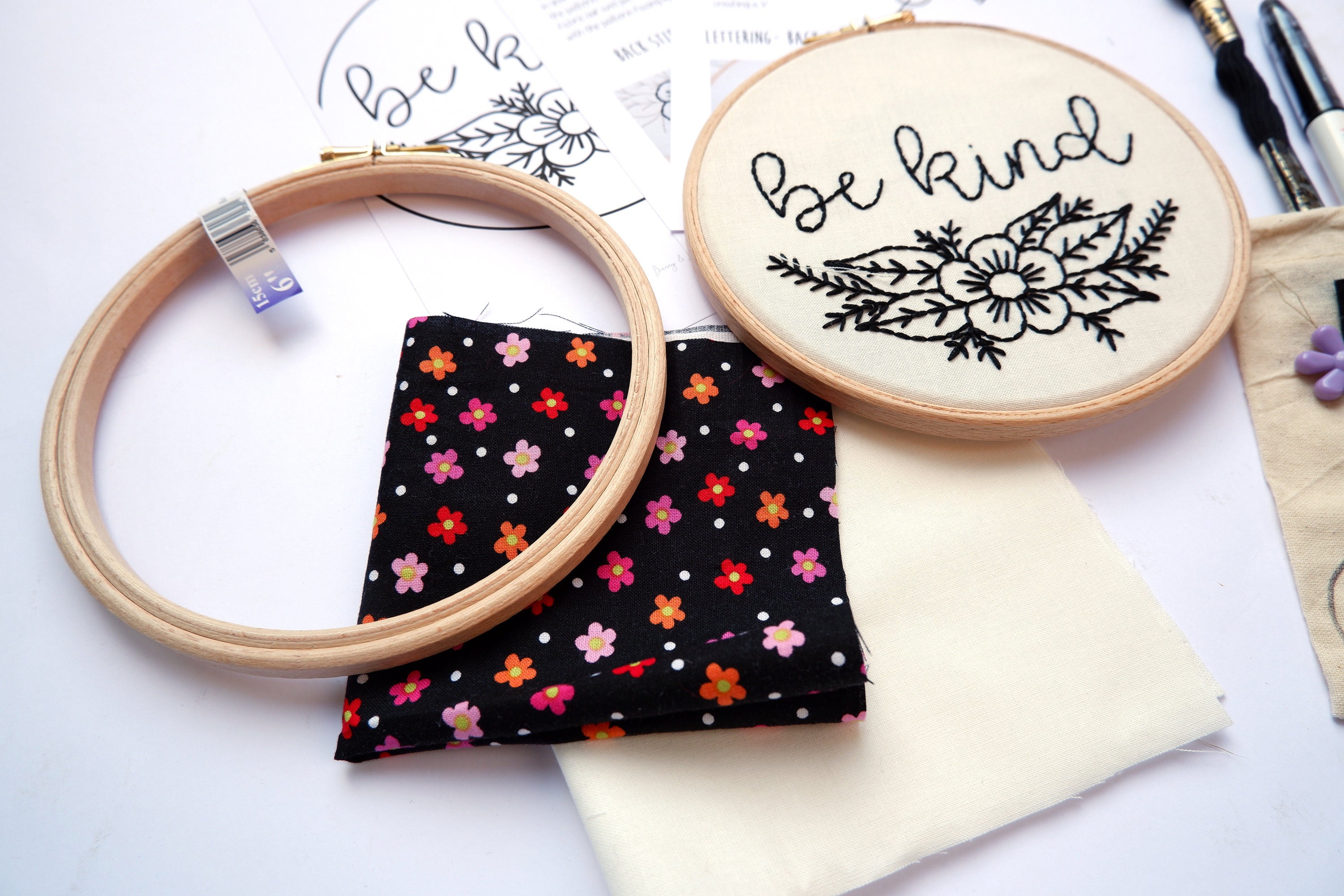 Beginners Embroidery Kit Beginners Kit Floral Embroidery - Etsy