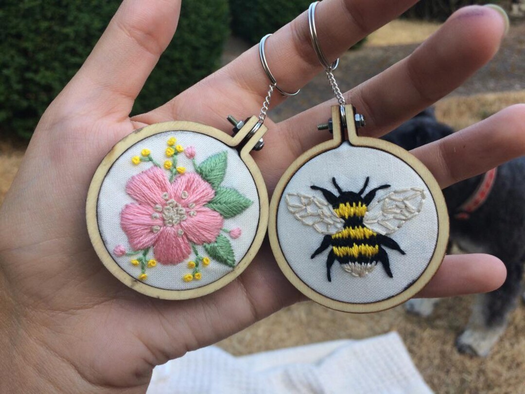 Mini Embroidery Hoops | Single Hoop/decoration/necklace - Etsy