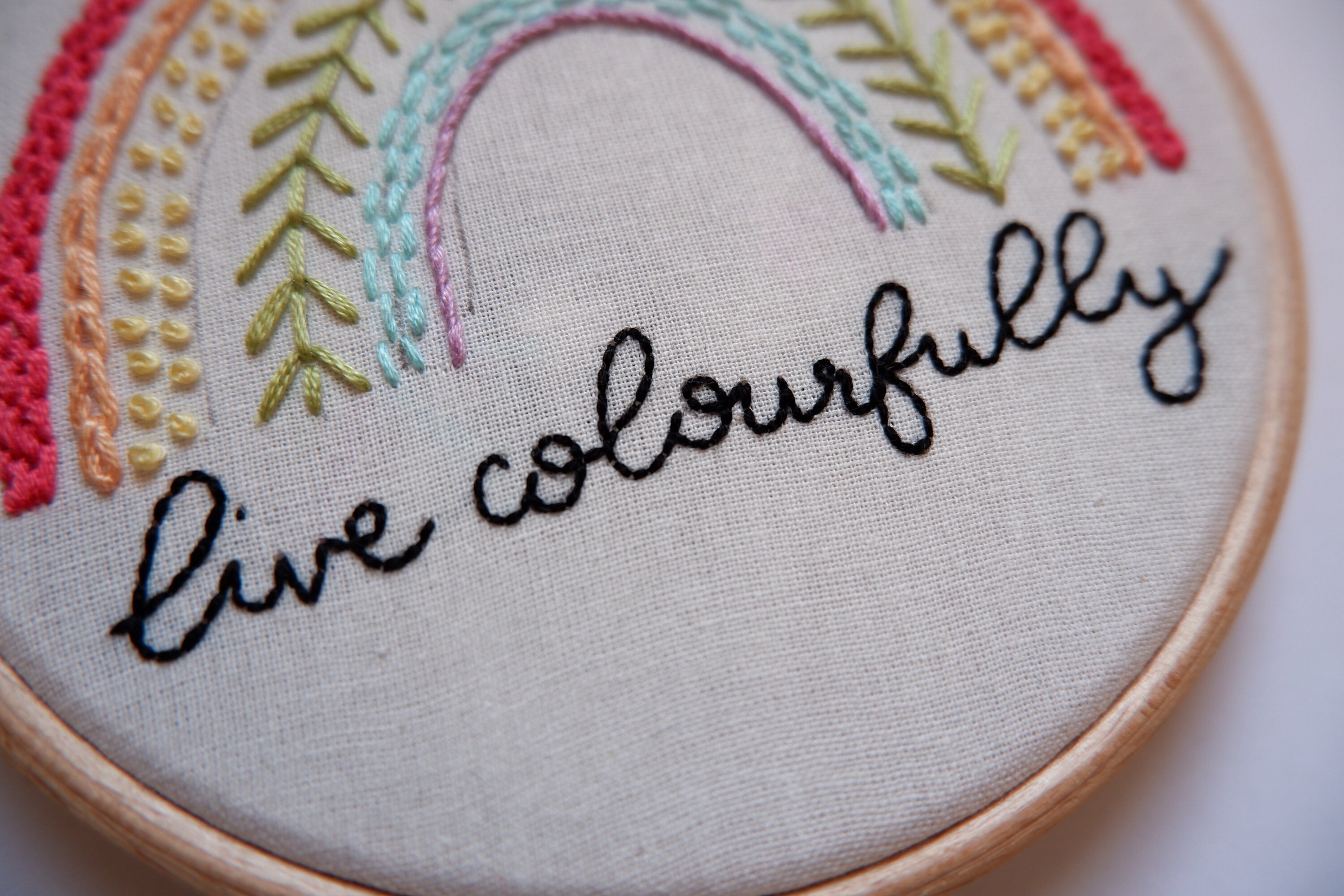 Rainbow Sampler Embroidery Kit Embroidery Kit - Etsy UK