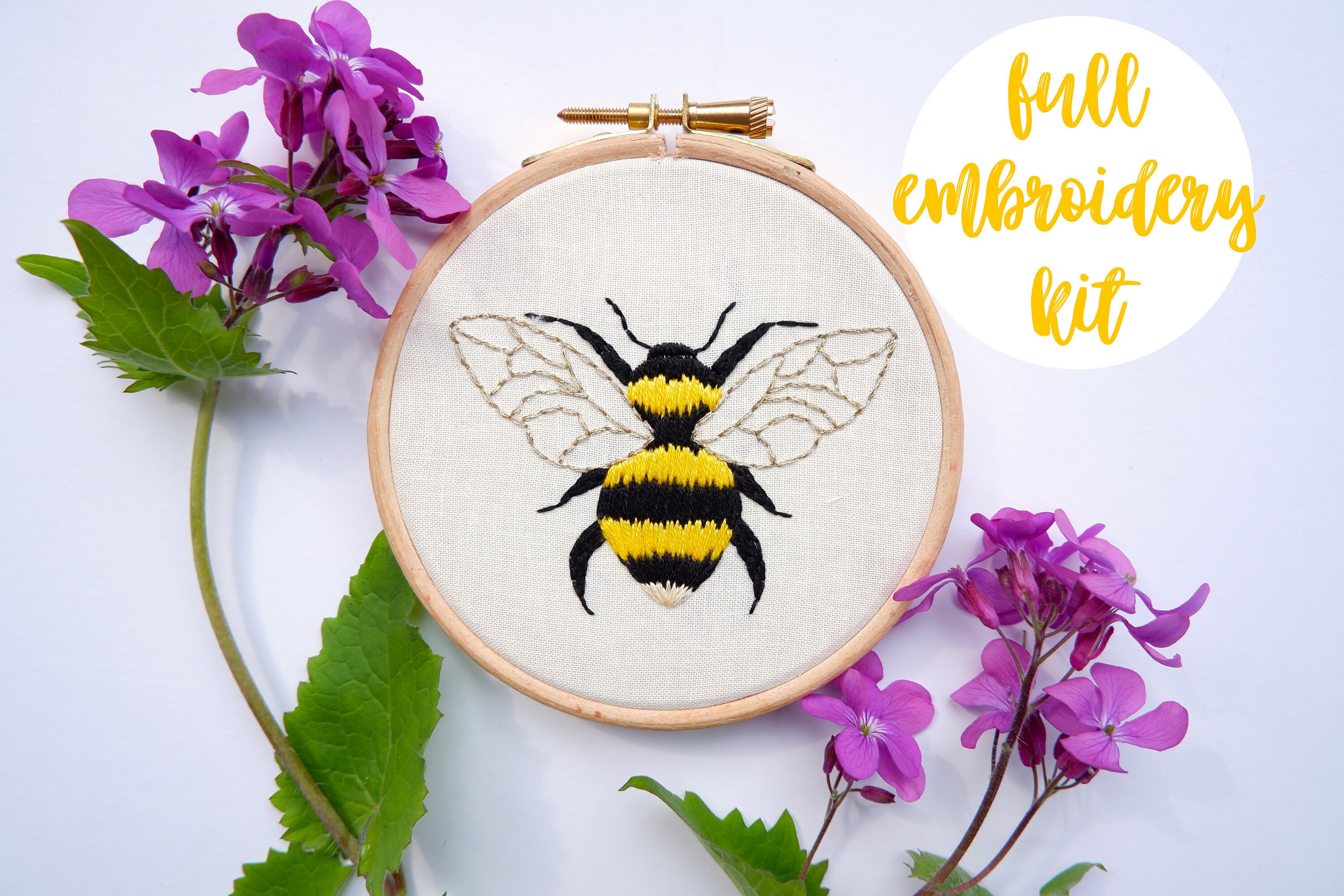 Bumble Bee Embroidery Kit Embroidery Kit | Etsy UK