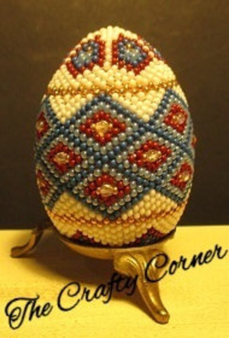 DIAMOND & CRYSTAL Beaded Egg Tutorial - Etsy