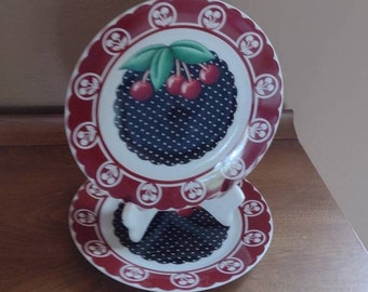 Polka Dot Salad Plates - Etsy