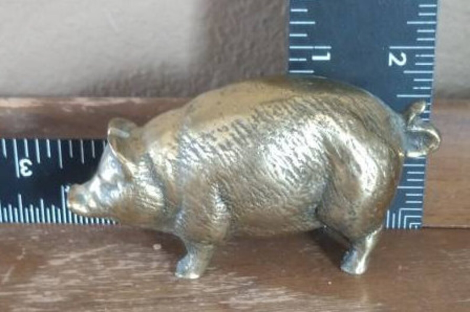 Vintage Brass Pig Sculpture Figurine Collectible Mid-Century | Etsy