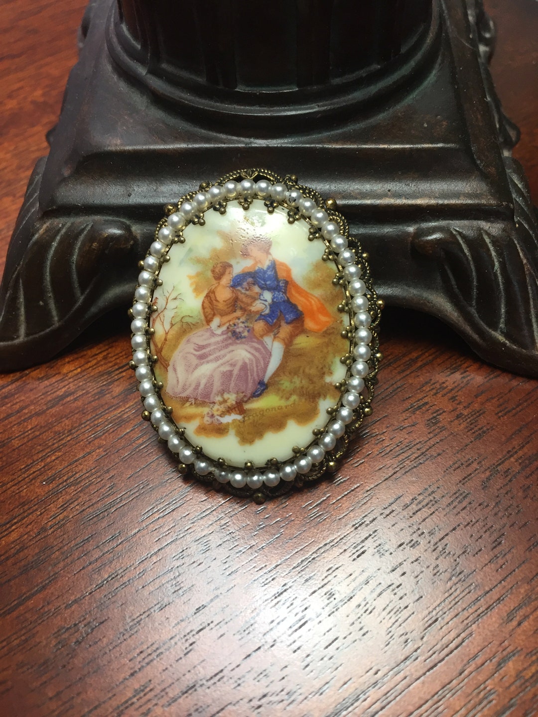 Vintage West Germany Victorian Revival Fragonard Courting - Etsy