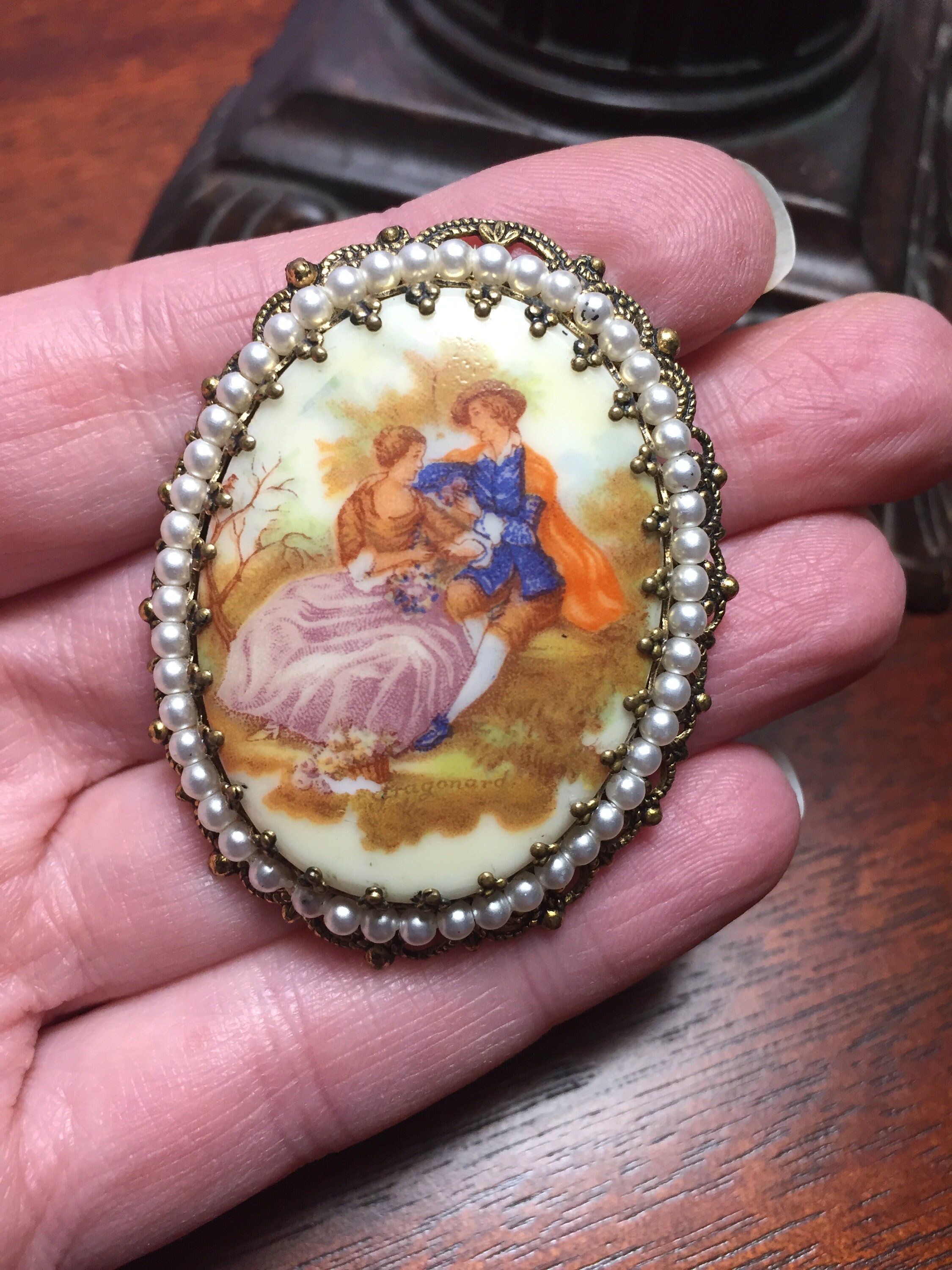 Vintage West Germany Victorian Revival Fragonard Courting - Etsy