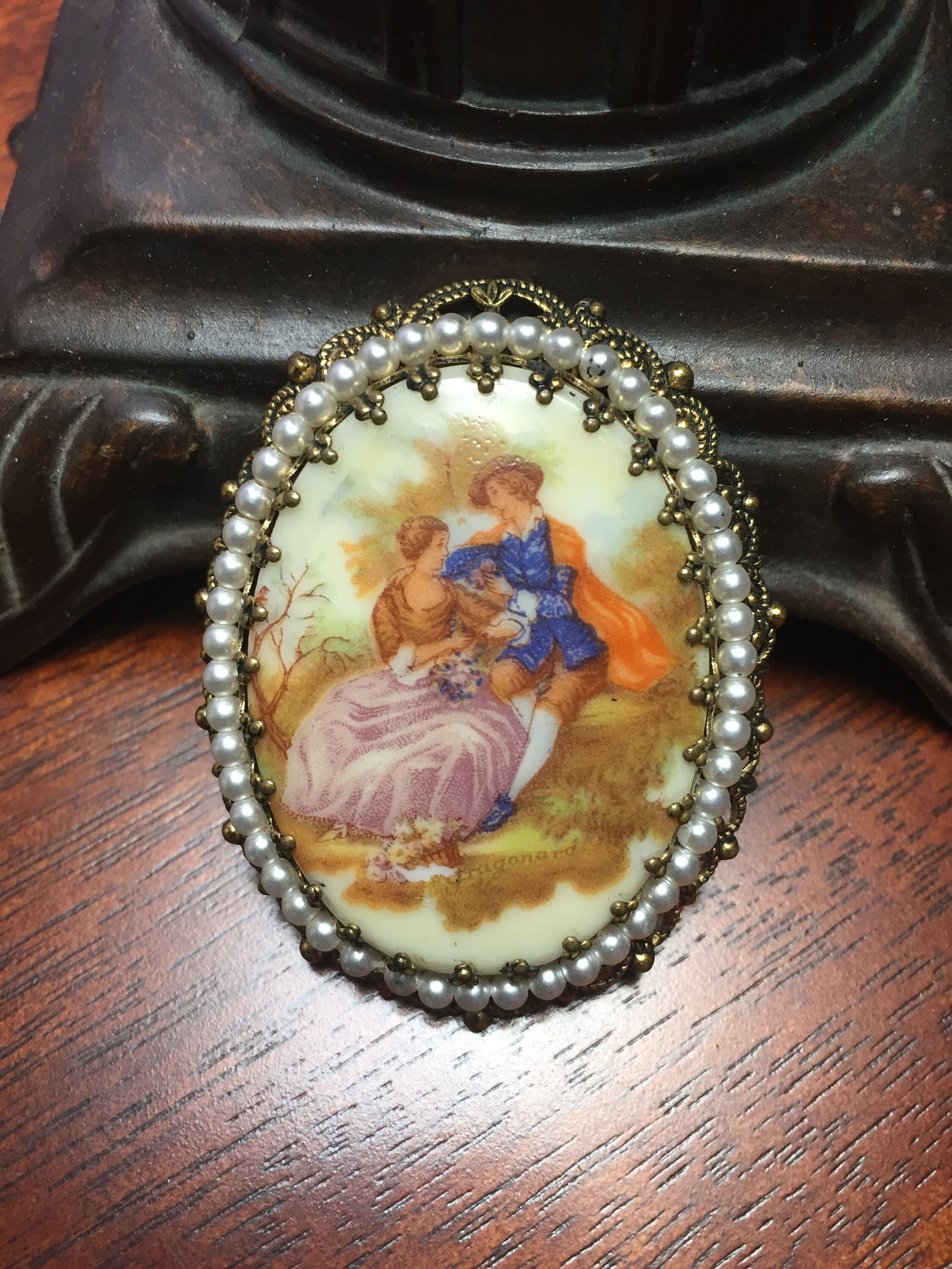 Vintage West Germany Victorian Revival Fragonard Courting - Etsy