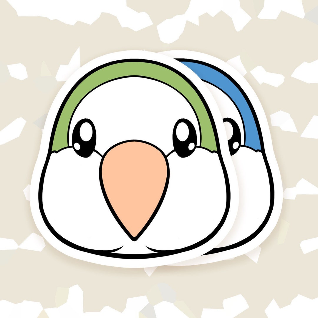 Quaker Parrot Monk Parakeet Vinyl Sticker - Waterproof Bird Sticker ...