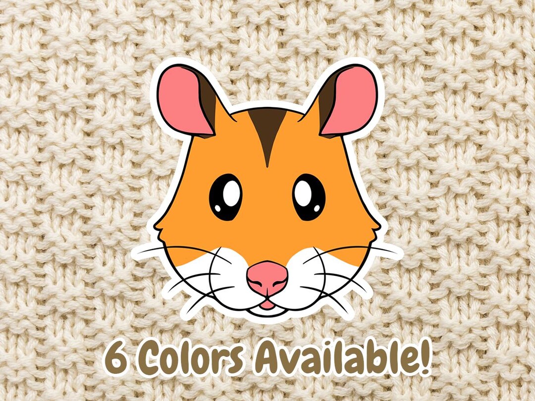 Hamster Vinyl Sticker - Laptop, Water Bottle Pet Sticker - Syrian ...