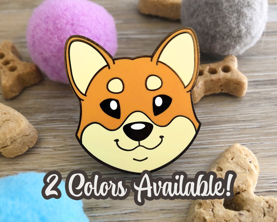 Shiba Inu (red and Tri-color) Dog Hard Enamel Pin - Pet Themed Lapel ...