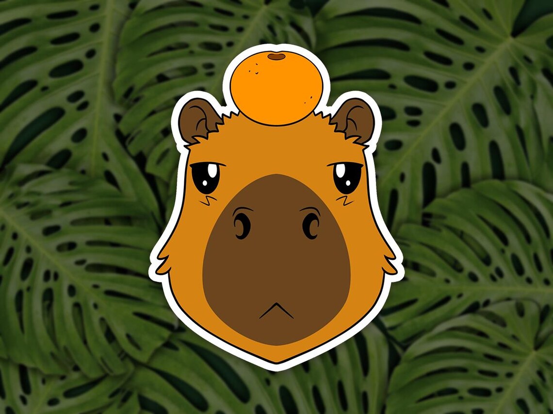 Capybara Vinyl Sticker - Waterproof Laptop, Water Bottle Decal - 2.5 ...