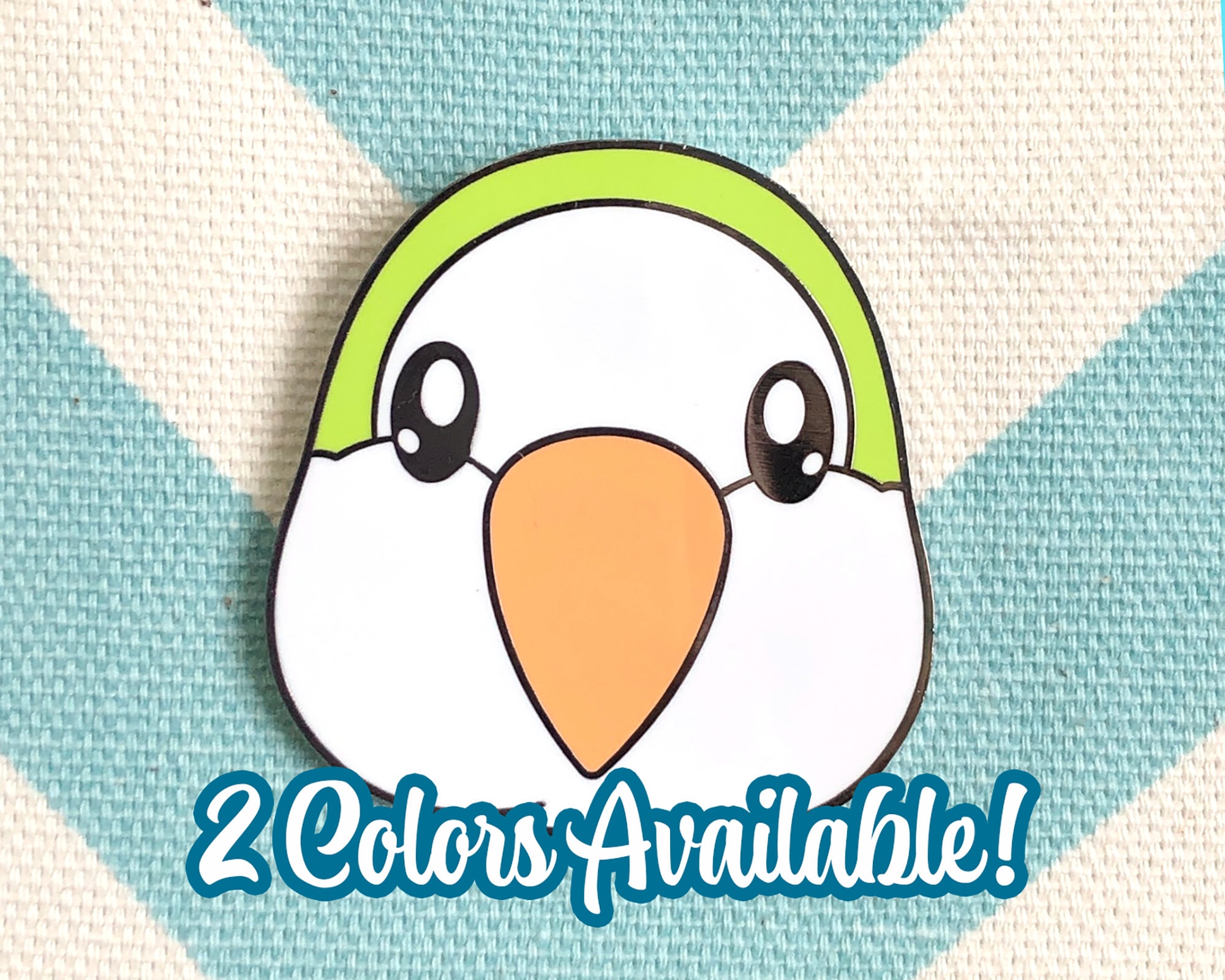 Quaker Parrot Monk Parakeet Enamel Pin - Exotic Pet Bird Lapel Pin - 1. ...