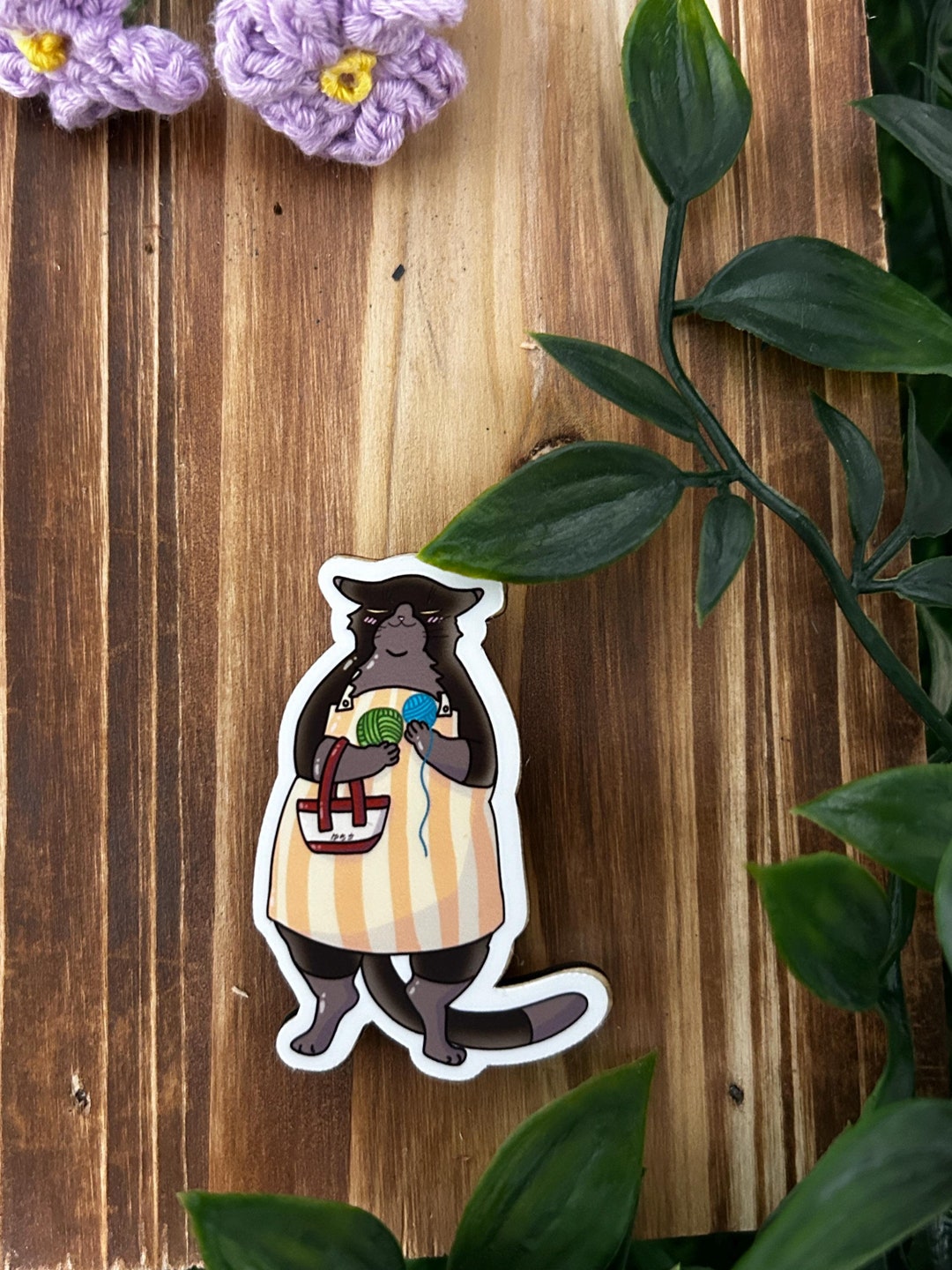 Yukichi the Masterful Cat Sticker X Wooden Pin Set - Etsy