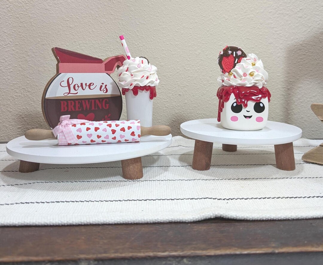 Valentine's Marshmallow Buddy | Faux Fudge Drip, Red Cookie Decor - Etsy