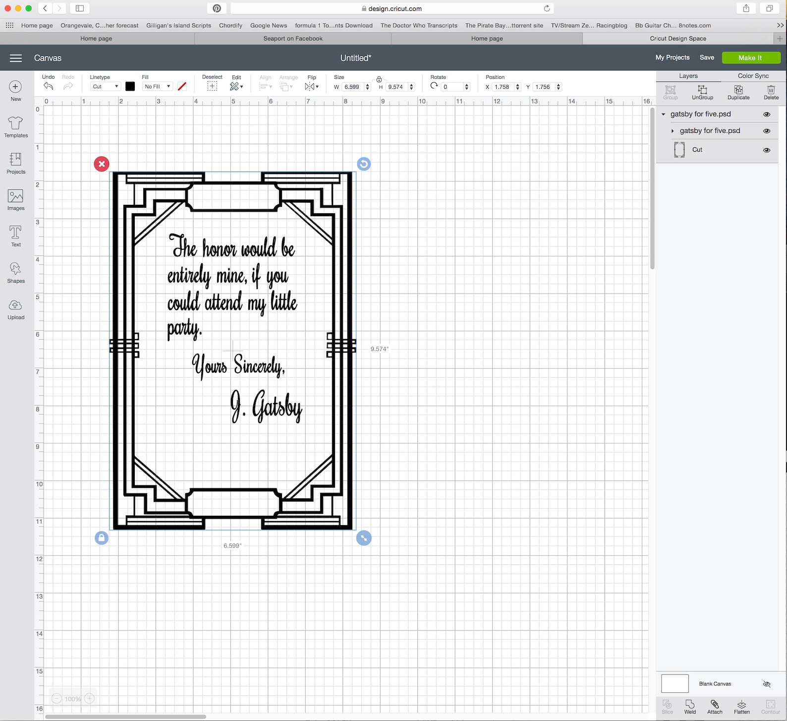 The Great Gatsby Printable Invitation SVG PNG Roaring Twenties - Etsy