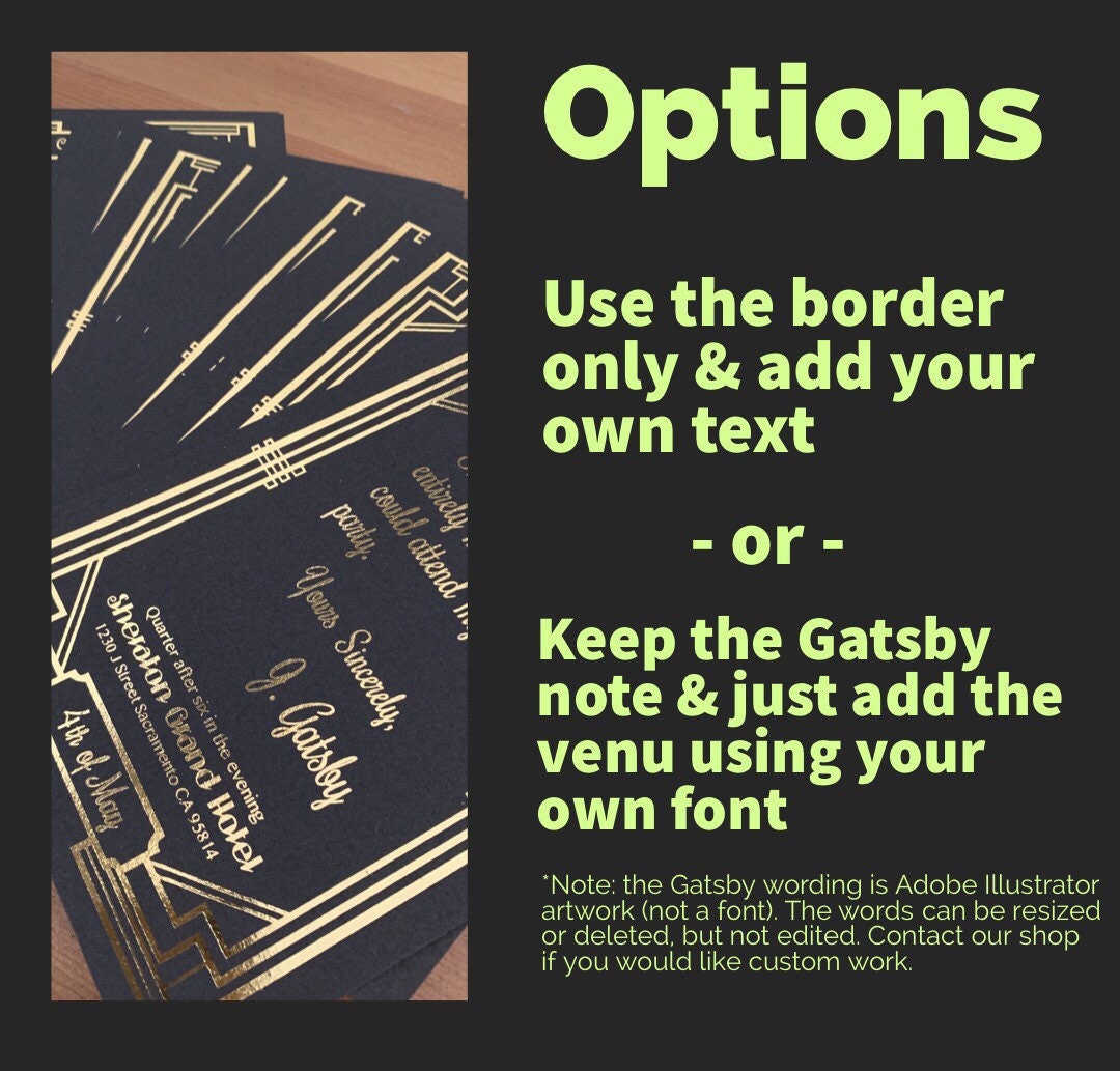La Gran Invitación Imprimible Gatsby SVG PNG Roaring Twenties - Etsy México