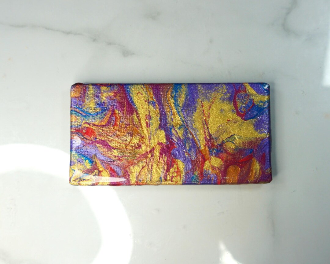 Colorful Art Magnet |small Acrylic Magnet Painting on Canvas| Art Deco ...