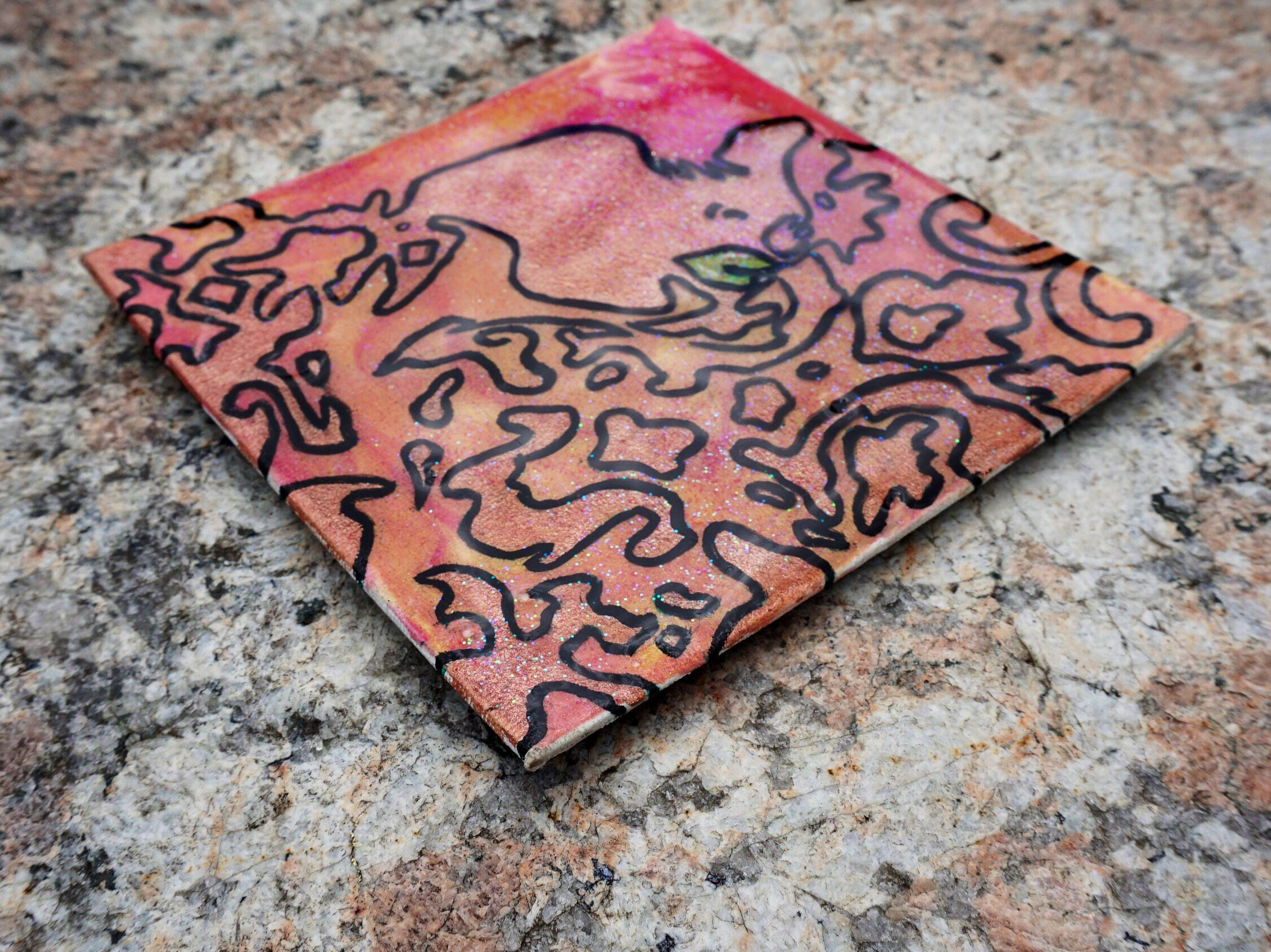 6x6 Abstract Face Magnet Art Magnet Art Gallery Magnet Girl Magnet Art ...