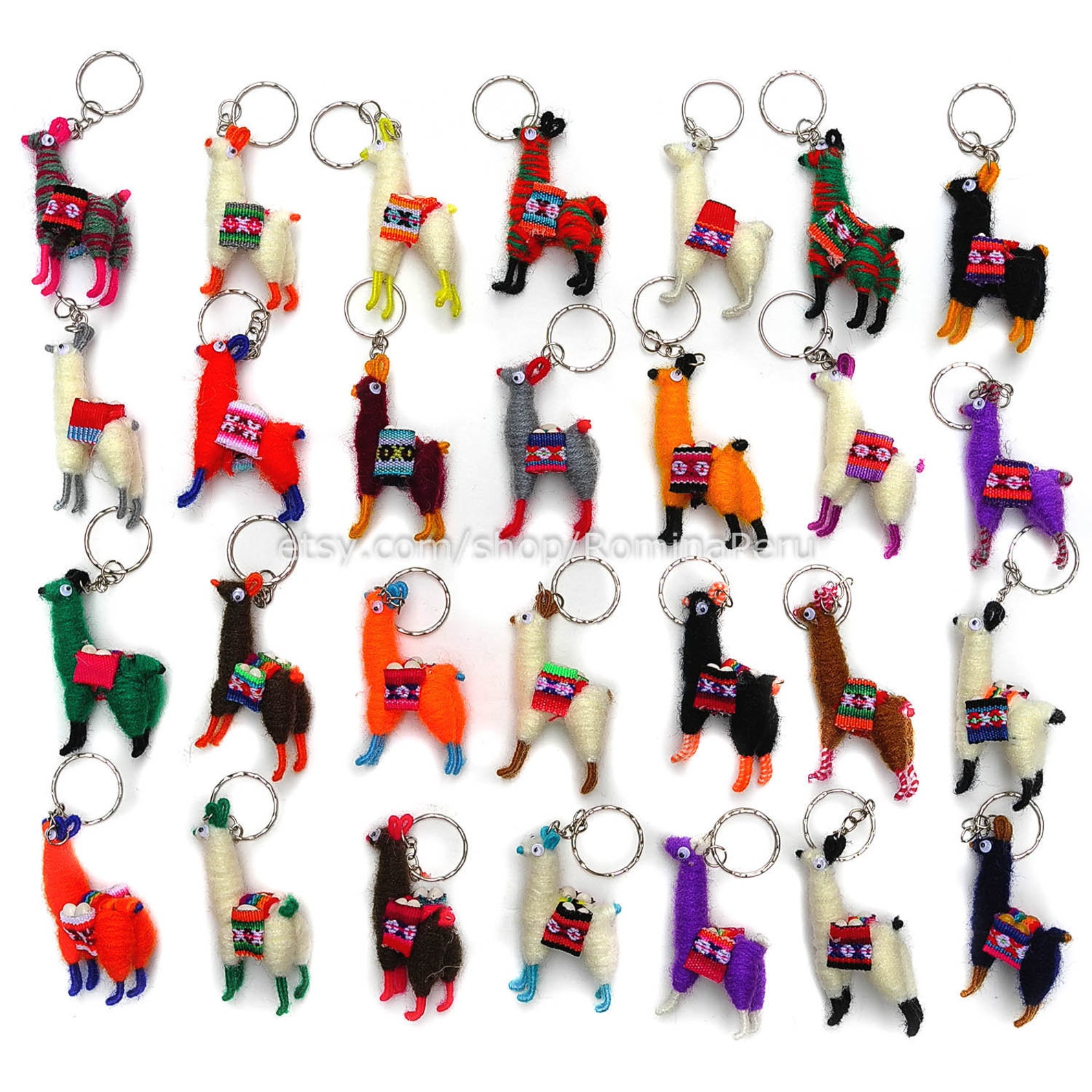 Lot of 100 Key Chain Llama Alpaca Wool Miniature Llama Alpaca - Etsy