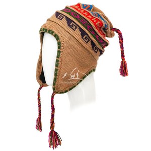 Andean Elegance Unisex Alpaca Chullo Hat With Earflaps 100% Soft Fleece ...
