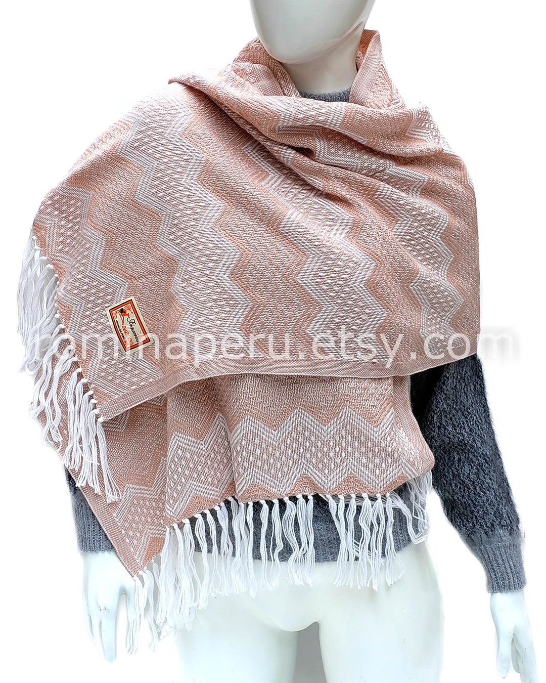 Peruvian Alpaca Shawl Beige, Scarves Women, Beautiful Alpaca Scarf ...