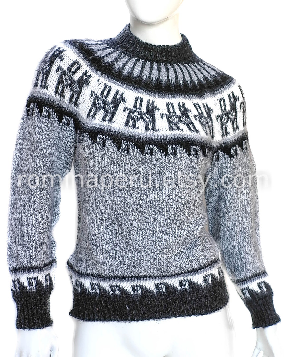 Sweater Alpaca Sweater Pullover Women and Man, Sweaters Crewneck Alpaca ...