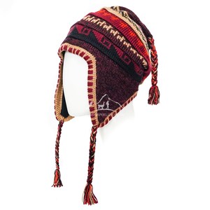 Andean Elegance Unisex Alpaca Chullo Hat With Earflaps 100% Soft Fleece ...