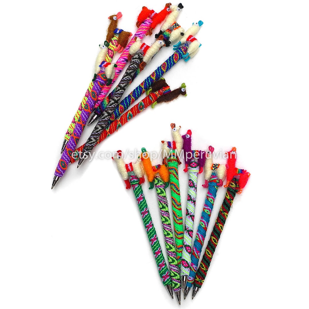 Lot of 5 Alpaca Pen, Llama Pen, Tiny Llama Pen, Pens Peruvian, Pen ...
