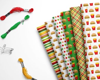 Fast Food Fabric - Etsy