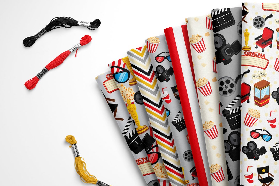 Movie Felt, Theater Felt, Popcorn Felt, Stripe Felt, Film Felt, Cinema ...