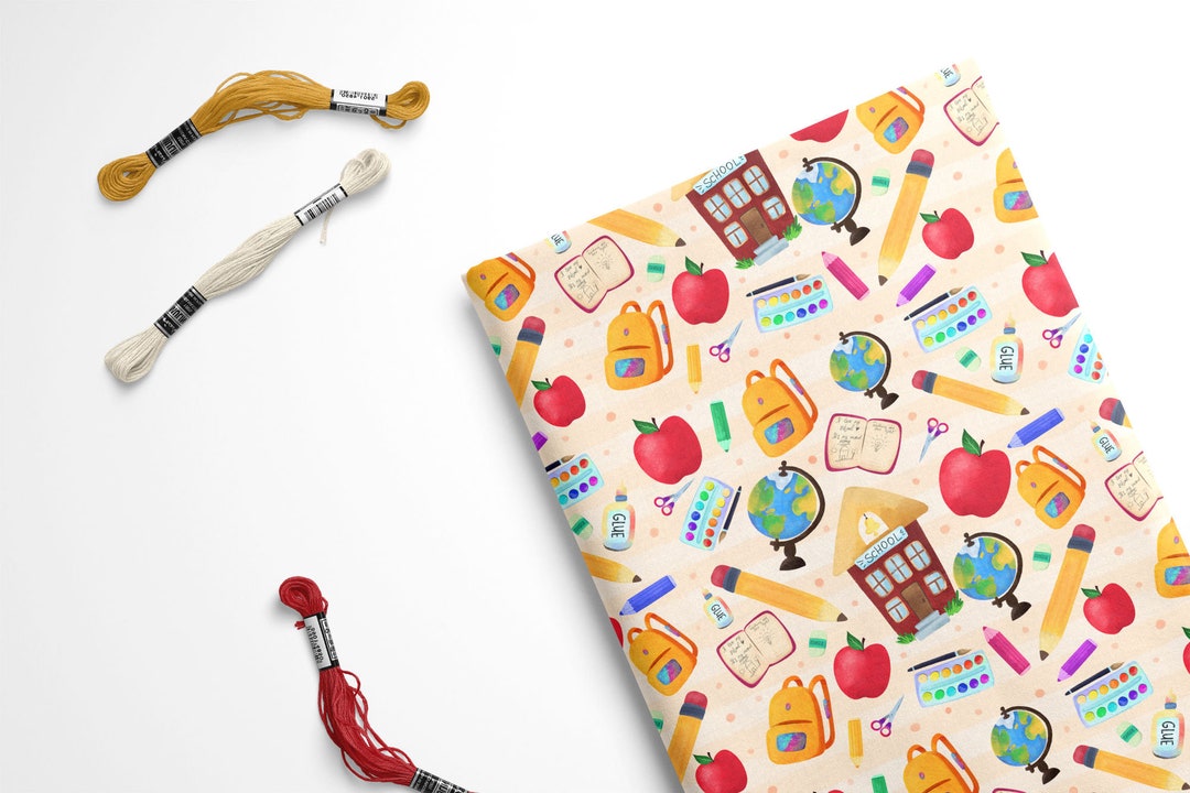 School Felt, School Bus Felt, School Fabric, School Supply Felt, School ...