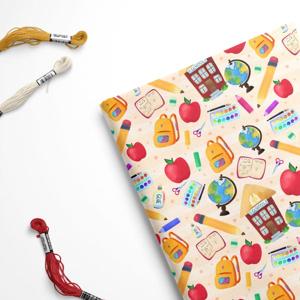 School Fabric - Etsy