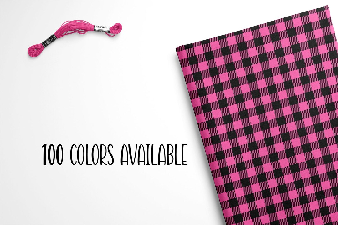 Buffalo Plaid Felt, Black Buffalo Plaid Felt, Buffalo Plaid Fabric, 100 ...