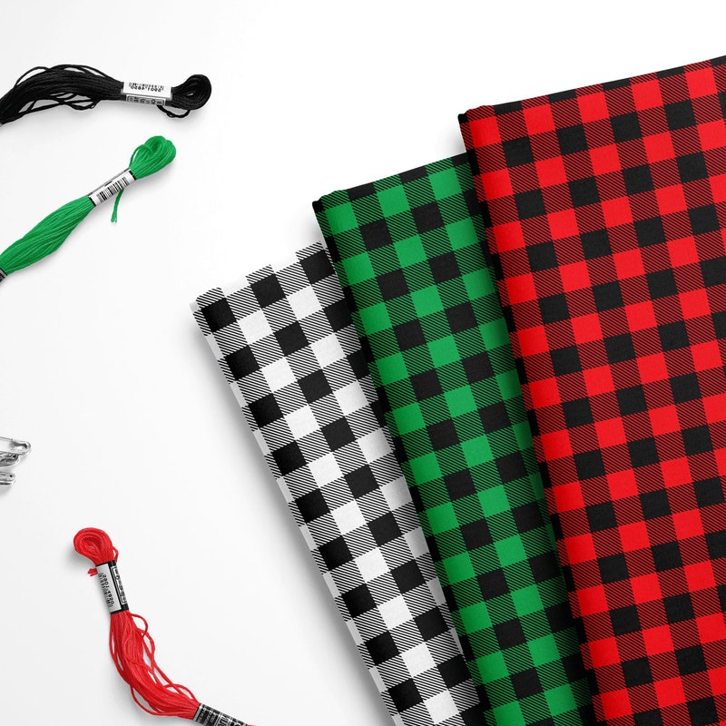 Blue Buffalo Plaid Fabric - Etsy