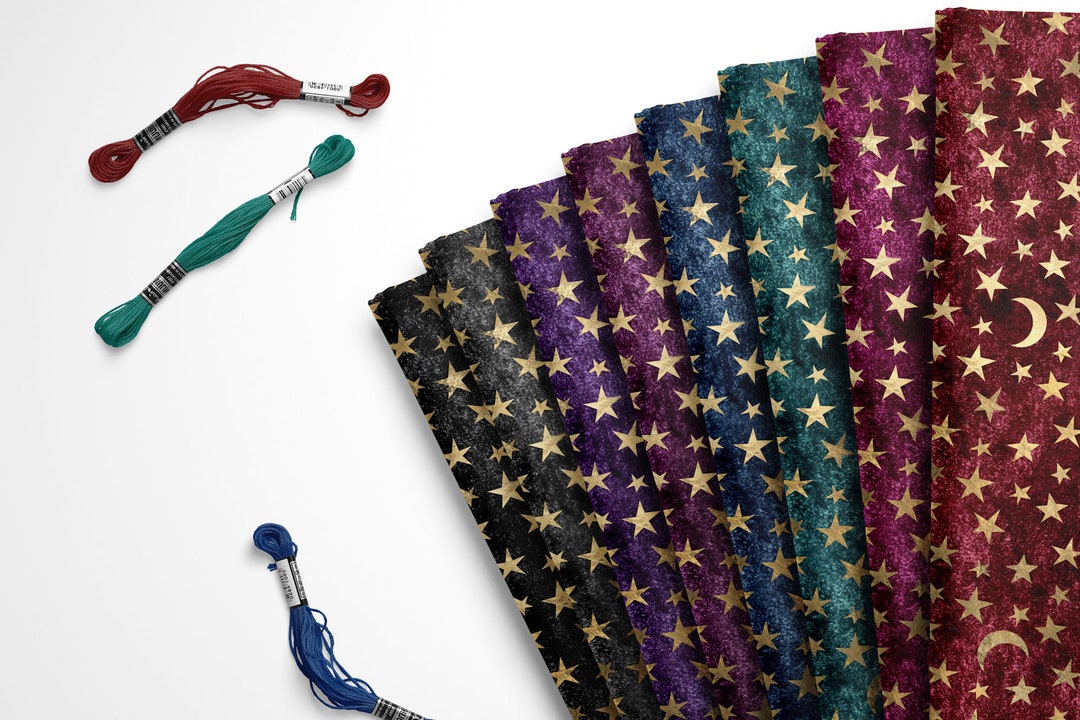 Celestial Felt, Star Felt, Star Moon Felt Felt, Jewel Tone Felt, Craft ...