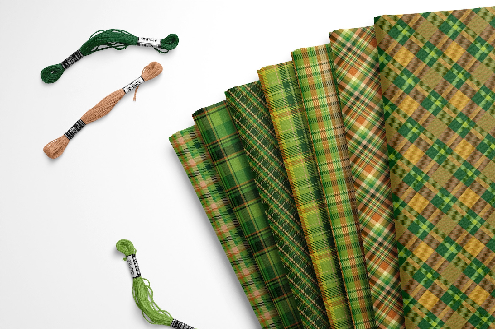 Green Plaid Craft Felt - Etsy