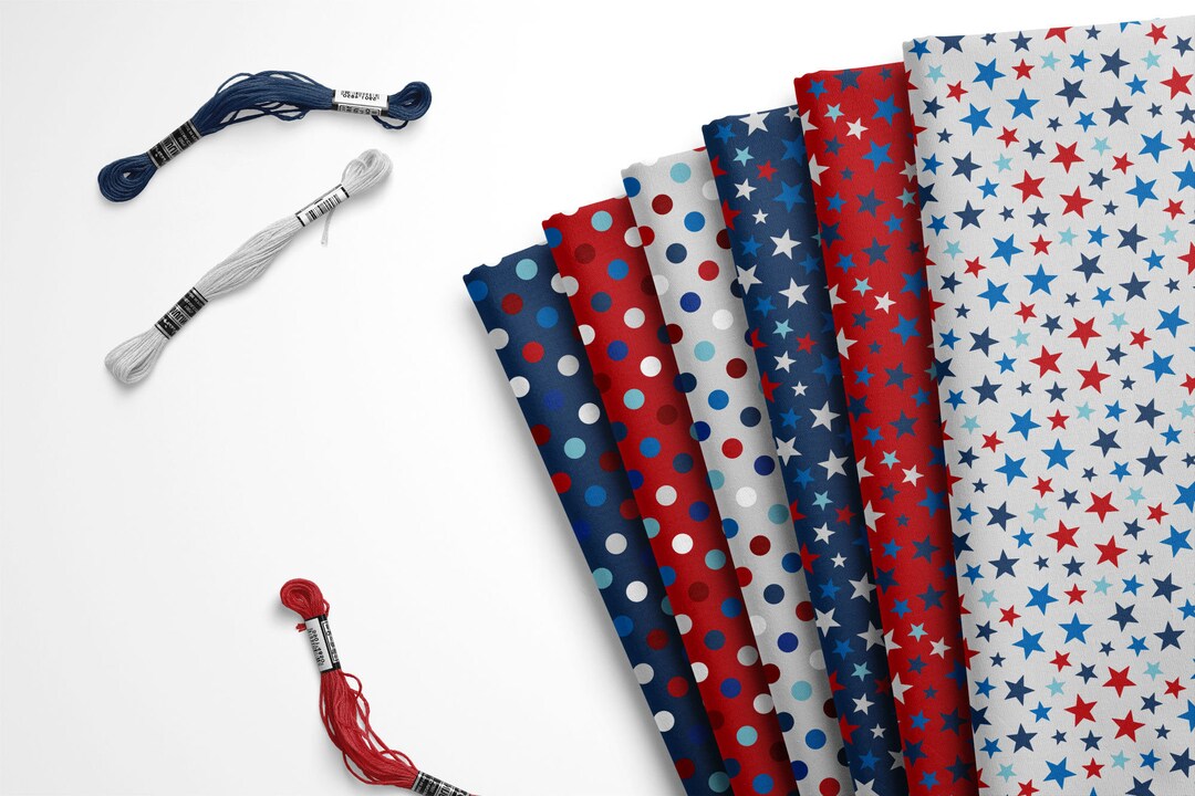 4th of July Felt, Patriotic Felt, Red White Blue Felt, Stars Felt ...