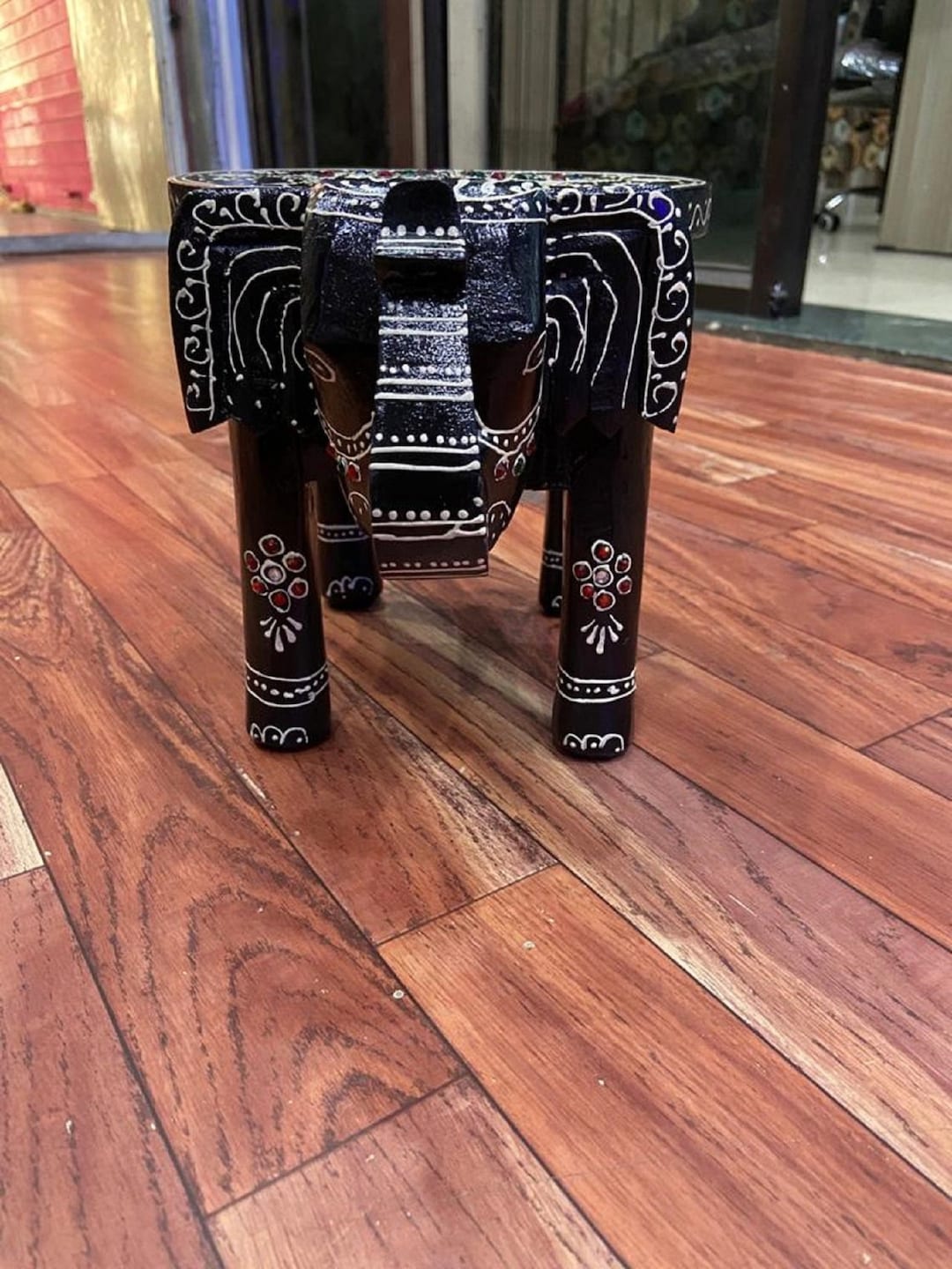 Handmade Wooden Elephant Stool Elephant Stoolwooden - Etsy