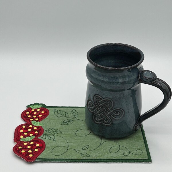 Strawberry Mug Rug - Etsy