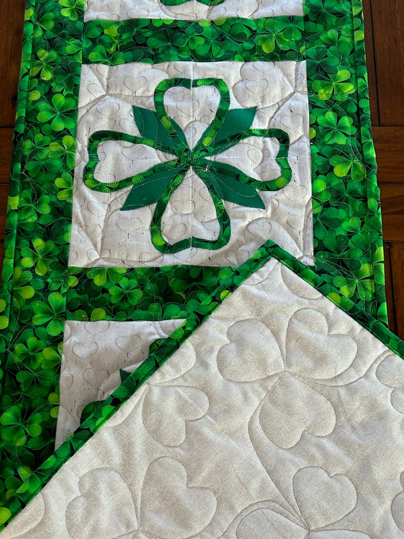 St. Paddy's Day Shamrock Table Runner - Etsy