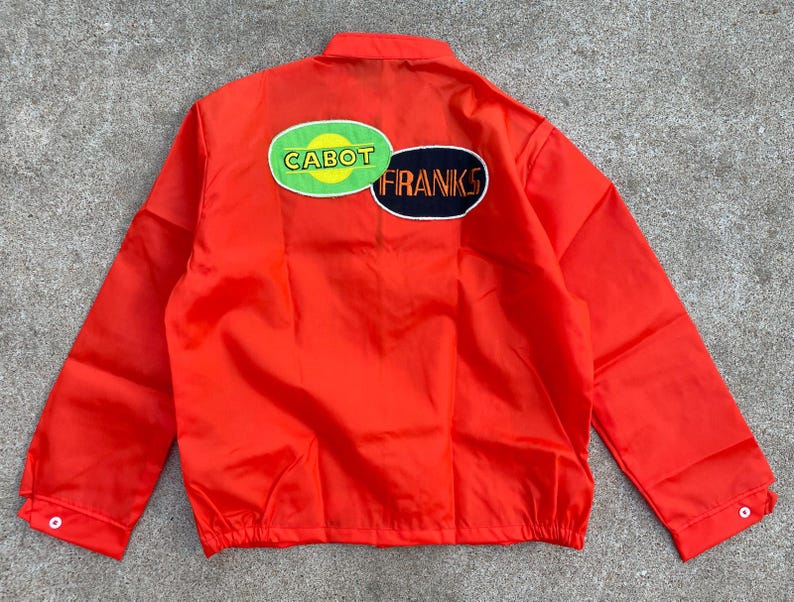 Deadstock 1960s Franks Cabot Oil Rig Patched Nylon Racer Jacket ...