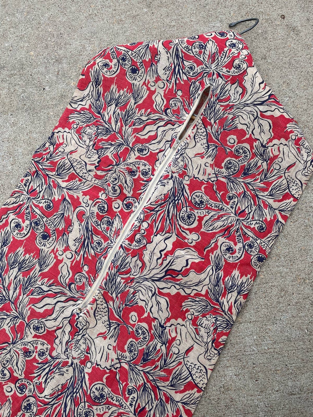 Vintage Rare 1940s Linen Garment Bag / OOAK Dress Cover Collectible 30s ...