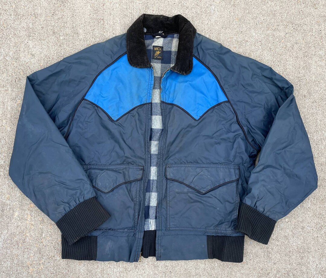 Vintage Western Yoke Waterproof Work Jacket Wick USA / 1960s 80s M L ...