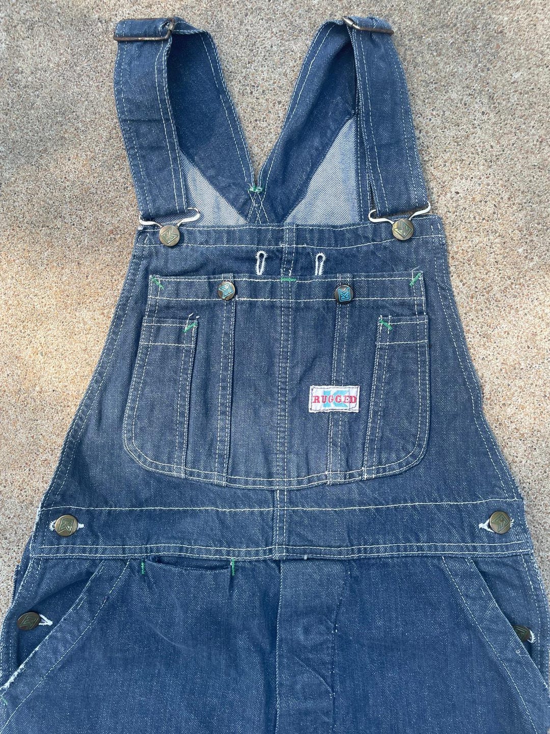 Vintage 1970s Kmart Rugged Patched Denim Overalls // Small // 32x26 ...