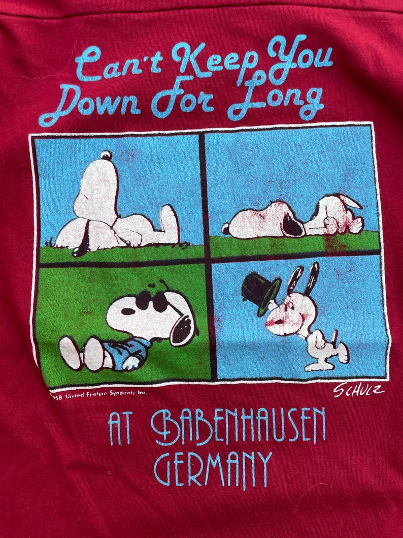 1970s Vintage Snoopy Babenhausen Germany Shirt // Artex Peanuts Tee ...