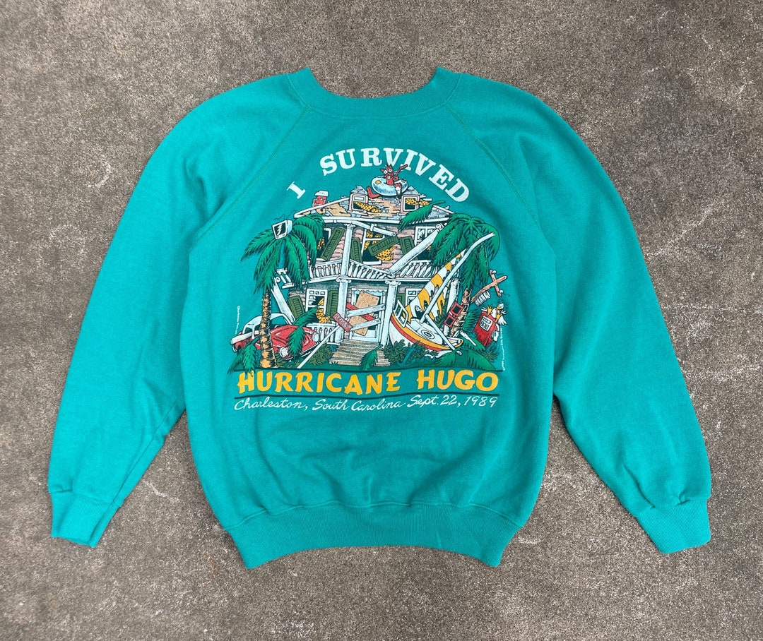 Vintage 1989 Hurricane Hugo Charleston South Carolina Sweatshirt // XS ...